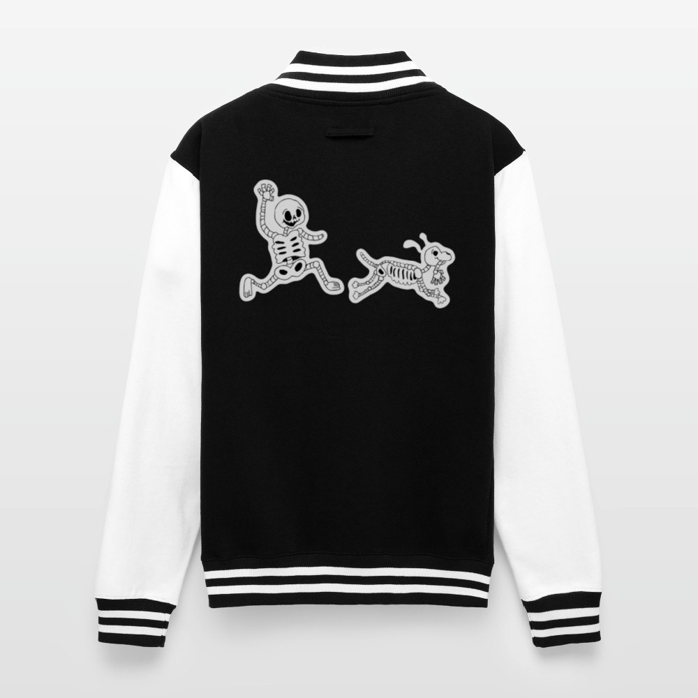 Skeleton Friends Just Hoods Heavyweight Letterman Jacket – Wisconsin ...