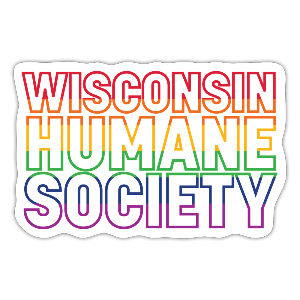 WHS Pride Rainbow Sticker – Wisconsin Humane Society